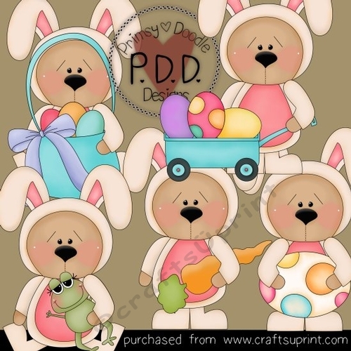 Easter Bears 16 Clipart - CUP721950_1548 | Craftsuprint