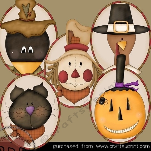 Fall Faces Ovals Clipart - CUP722417_1548 | Craftsuprint