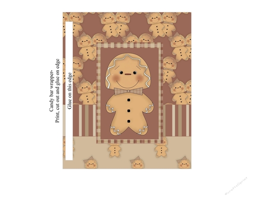 Gingerbread Candy Bar Wrapper - CUP722900_1548 | Craftsuprint