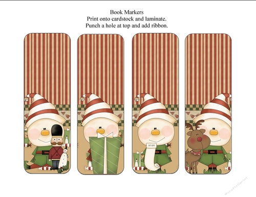 Snow Elves Bookmarks - CUP723097_1548 | Craftsuprint