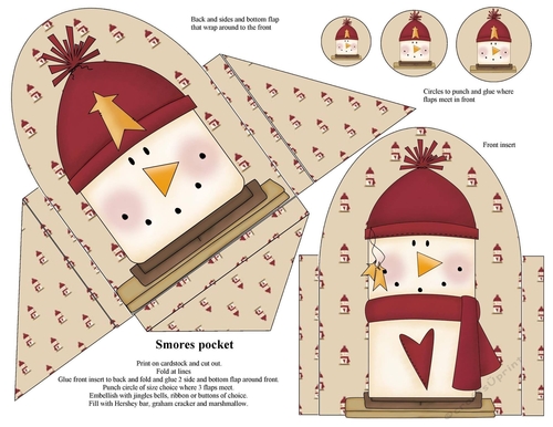 Snowman Smores Pocket 1 - CUP723708_1548 | Craftsuprint