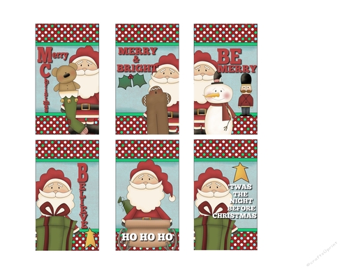 Christmas Santas Magnets Sheet 2 - CUP725669_1548 | Craftsuprint