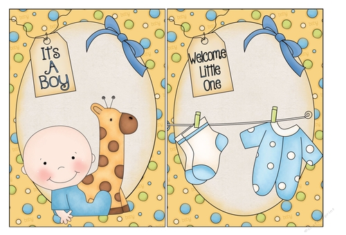 Baby Boy Card Fronts 1 - CUP729777_1548 | Craftsuprint