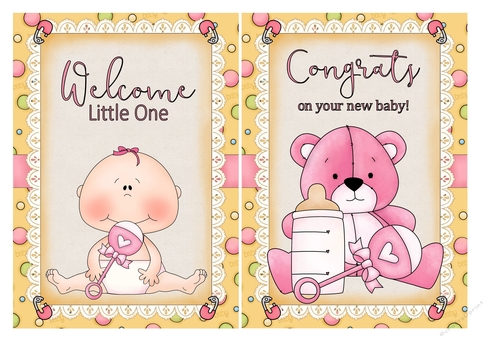 Baby Girl Card Fronts 12 - CUP729792_1548 | Craftsuprint