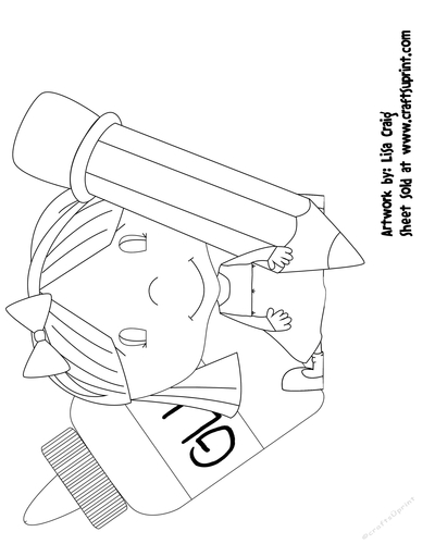 School Kids Digital Stamp 4 - CUP731465_1548 | Craftsuprint