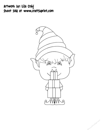 Christmas Elf Digital Stamp 3 - CUP732009_1548 | Craftsuprint