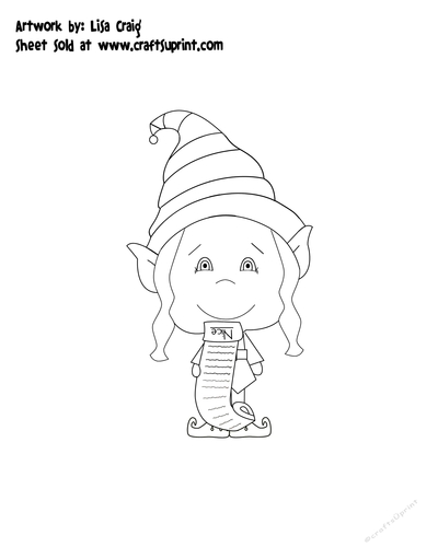 Christmas Elf Digital Stamp 4 - CUP732010_1548 | Craftsuprint
