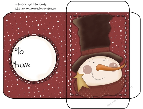 Christmas Gift Card Envelope Red 46 - CUP735332_1548 | Craftsuprint