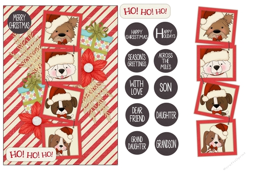 Ho Ho Ho Dogs Quick Card - CUP749781_1548 | Craftsuprint