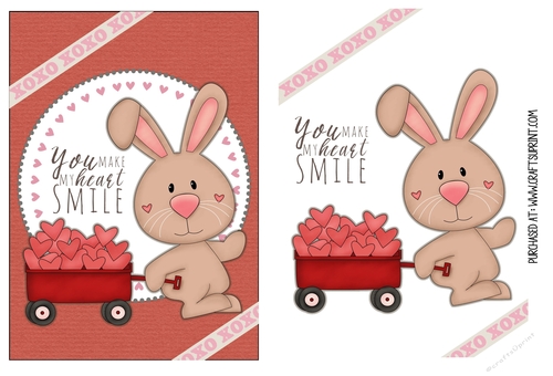 Bunny Valentine Quick Card 10 - CUP759159_1548 | Craftsuprint