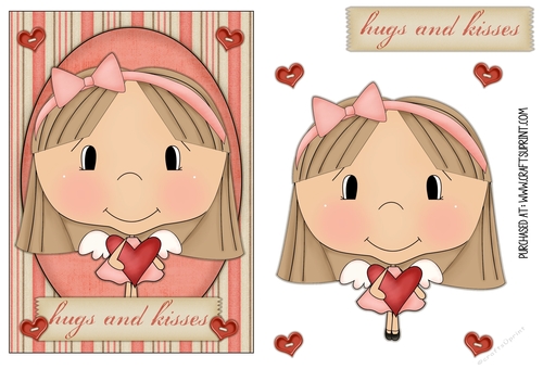 Angel Valentine Quick Card 1 - CUP759162_1548 | Craftsuprint