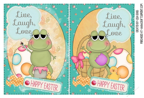 Easter Frogs Quick Cards 1 - CUP779643_1548 | Craftsuprint