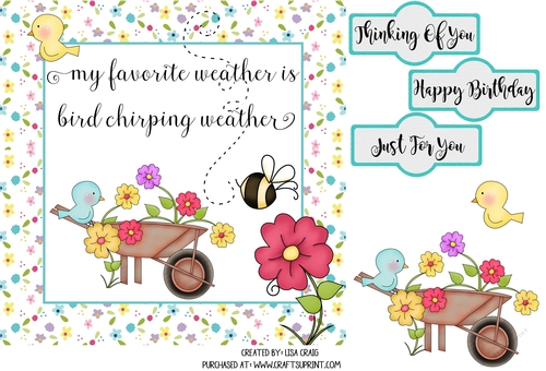 Spring Birds Quick Card 2 - CUP780080_1548 | Craftsuprint