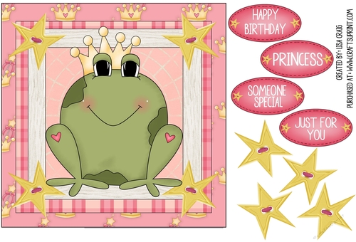 Princess Frog Quick Card 1 - CUP782822_1548 | Craftsuprint