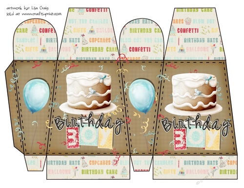 Birthday Box Printable 2 - CUP821504_1548 | Craftsuprint