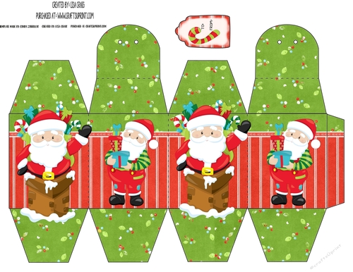 Bright Santa Gift Box 2 - CUP839083_1548 | Craftsuprint