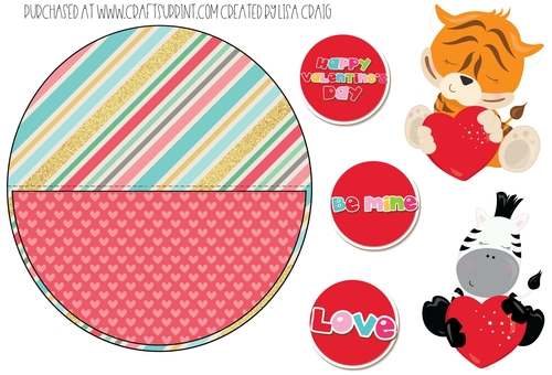 Happy Valentines Day Circle Card 2 - CUP842355_1548 | Craftsuprint