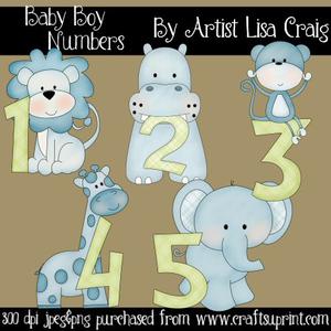 Baby Boy Numbers Clip Art - Photo by Susan Parker