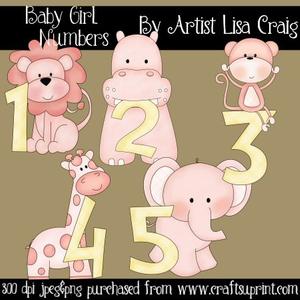 Baby Girl Numbers Clip Art - Photo by Susan Parker