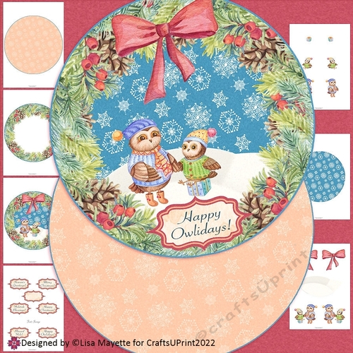 Chrstmas Owls Card Making Kit - CUP1175097_2195 | Craftsuprint