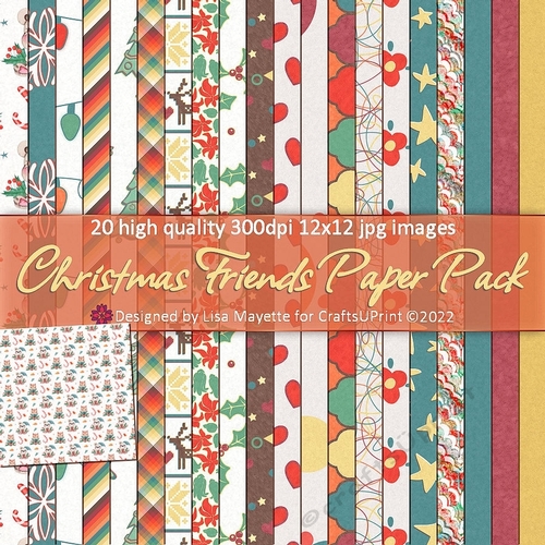 Christmas Friends Paper Pack - CUP1180246_2195 | Craftsuprint