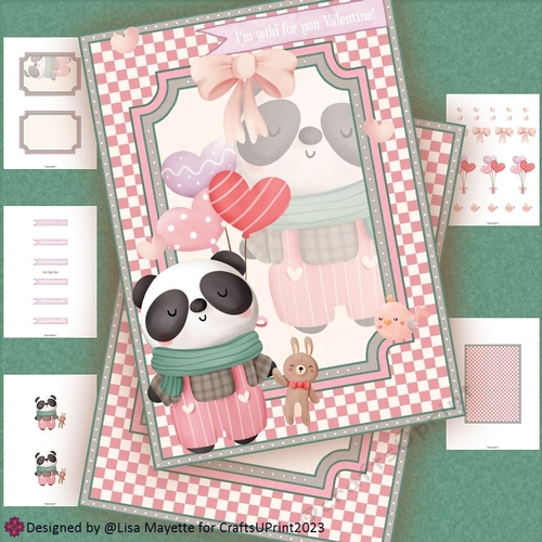Panda Bear Valentine Shaped Card Making Kit - CUP1194875_2195 ...