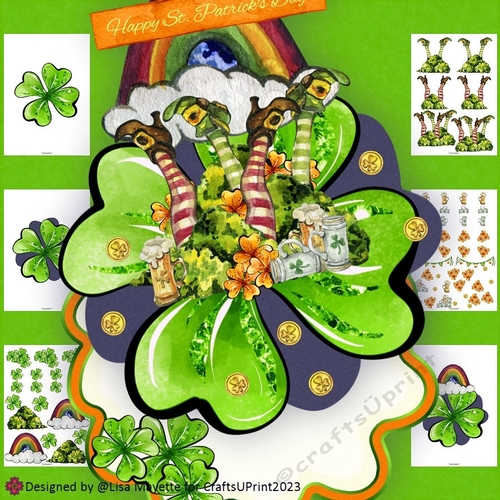 Lucky Gnome Party St. Patricks Day Shaped Card Making Kit - CUP1197860 ...
