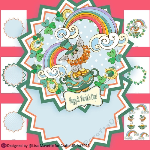 Whimsical St. Patricks Day Cat Shaped Card Making Kit - CUP1199288_2195 ...