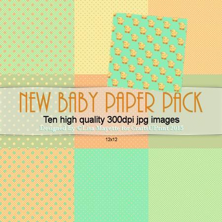 New Baby Paper Pack - CUP608399_2195 | Craftsuprint