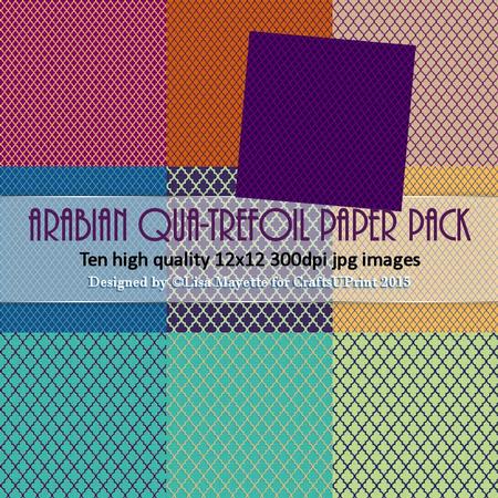 Arabian Qua-trefoil Paper Pack - CUP609645_2195 | Craftsuprint