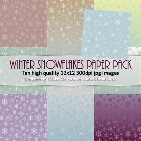 Winter Snowflakes Paper Pack - CUP643412_2195 | Craftsuprint
