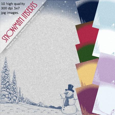 Snowman Greeting Card Inserts - CUP645793_2195 | Craftsuprint