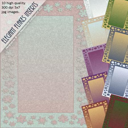 Elegant Snowflake Greeting Card Inserts - CUP646560_2195 | Craftsuprint