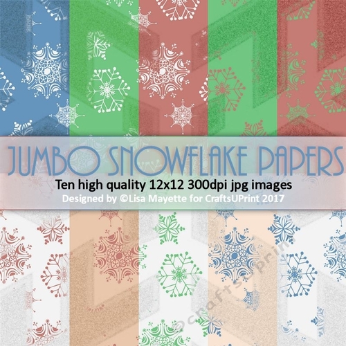 Jumbo Snowflakes Paper Pack - CUP801895_2195 | Craftsuprint