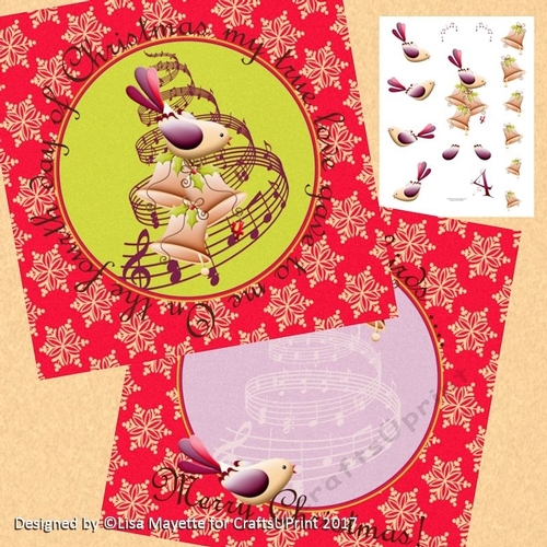 The Fourth Day of Christmas Four Calling Birds Card Making Mini Kit ...
