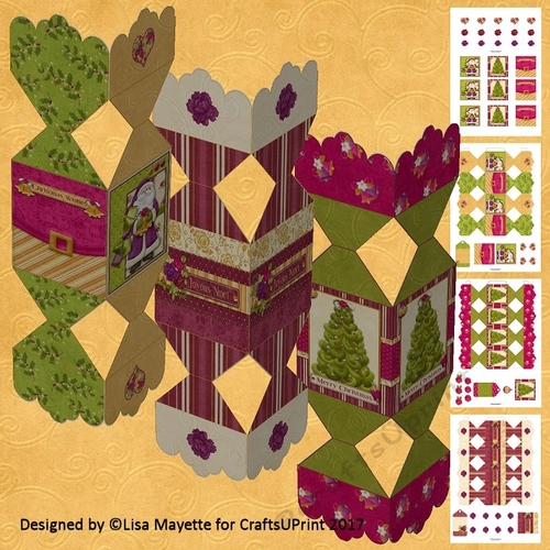 3D Holiday Greetings Decoupage Christmas Cracker Boxes - CUP816133_2195 ...