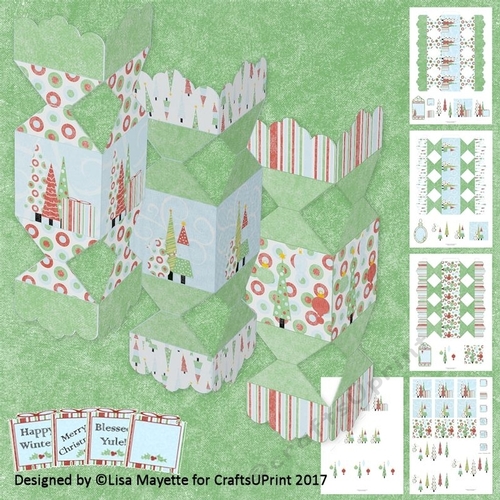 3D Christmas Trees Decoupage Christmas Cracker Boxes - CUP816723_2195 ...