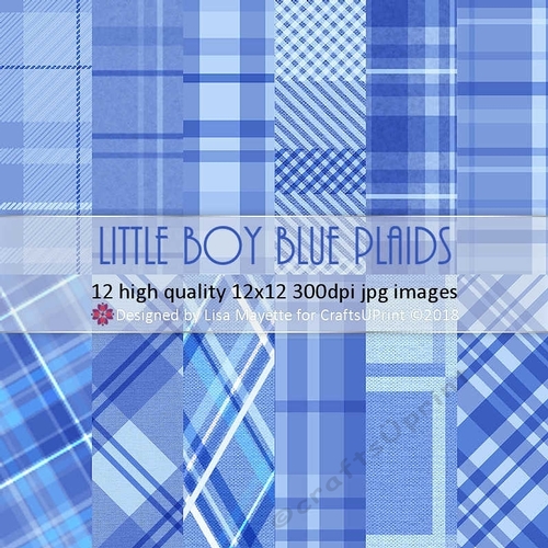 LIttle Boy Blue Plaid 12 Ways - CUP857597_2195 | Craftsuprint