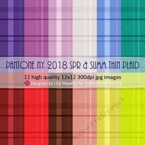 Pantone NY 2018 Spring & Summer Thin Plaids - CUP857638_2195 | Craftsuprint