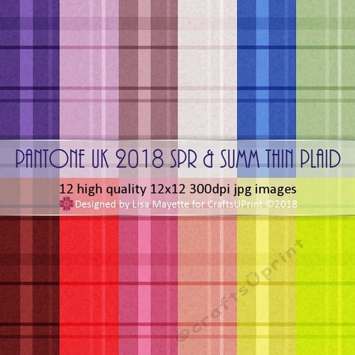 Pantone UK 2018 Spring & Summer Thin Plaids - CUP857658_2195 | Craftsuprint