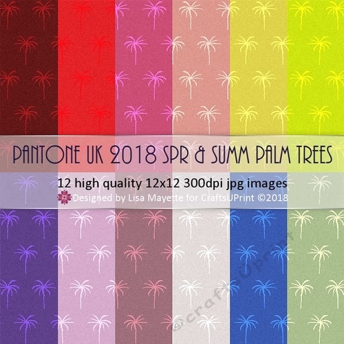 Pantone UK 2018 Spring & Summer Palm Trees - CUP860231_2195 | Craftsuprint