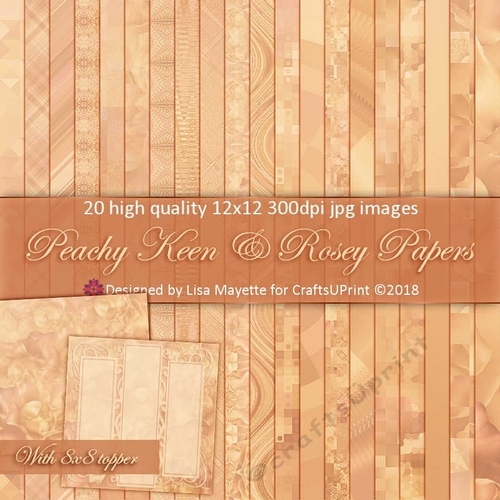 Peachy Keen and Rosey Paper Pack with 8x8 Topper - CUP895220_2195 ...