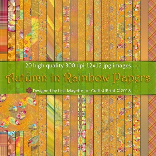 Autumn in Rainbow Paper Pack - CUP901061_2195 | Craftsuprint