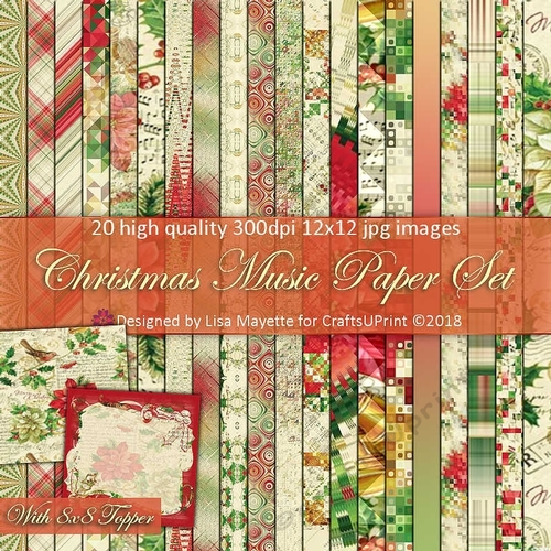 Christmas Music Paper Set - CUP904376_2195 | Craftsuprint