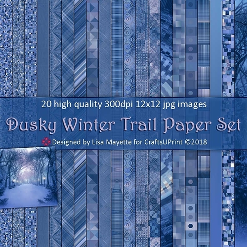 Dusky Winter Trail Landscape Paper Set - CUP909772_2195 | Craftsuprint