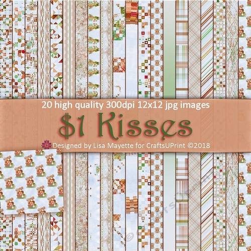$1 Kisses Paper Set - CUP945395_2195 | Craftsuprint
