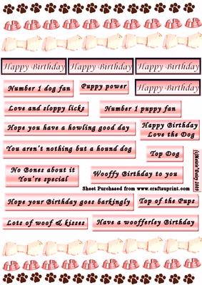 Dog Themed Captions & Borders Pink Colour - CUP10672_15 | Craftsuprint
