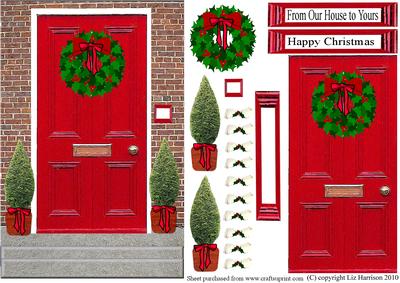 Christmas Door 3D Decoupage - CUP150432_15 | Craftsuprint