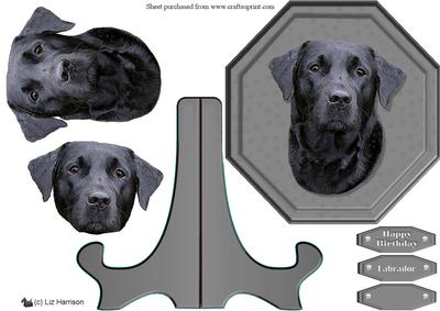Black Labrador Retriever Plaque & Stand - CUP224027_15 | Craftsuprint