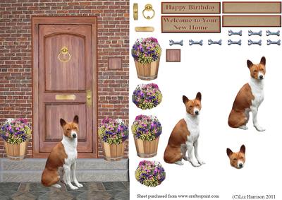 Basenji on a Door Step - CUP231944_15 | Craftsuprint